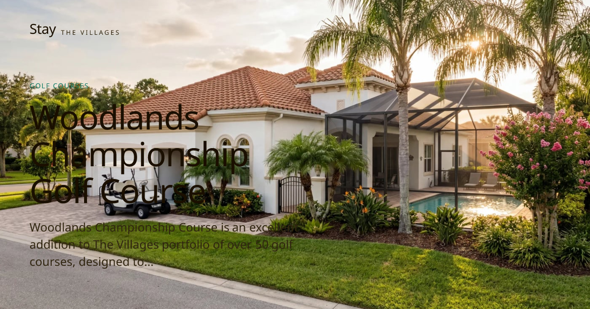 Woodlands Championship Golf Course — The Villages, FL | Stay The Villages